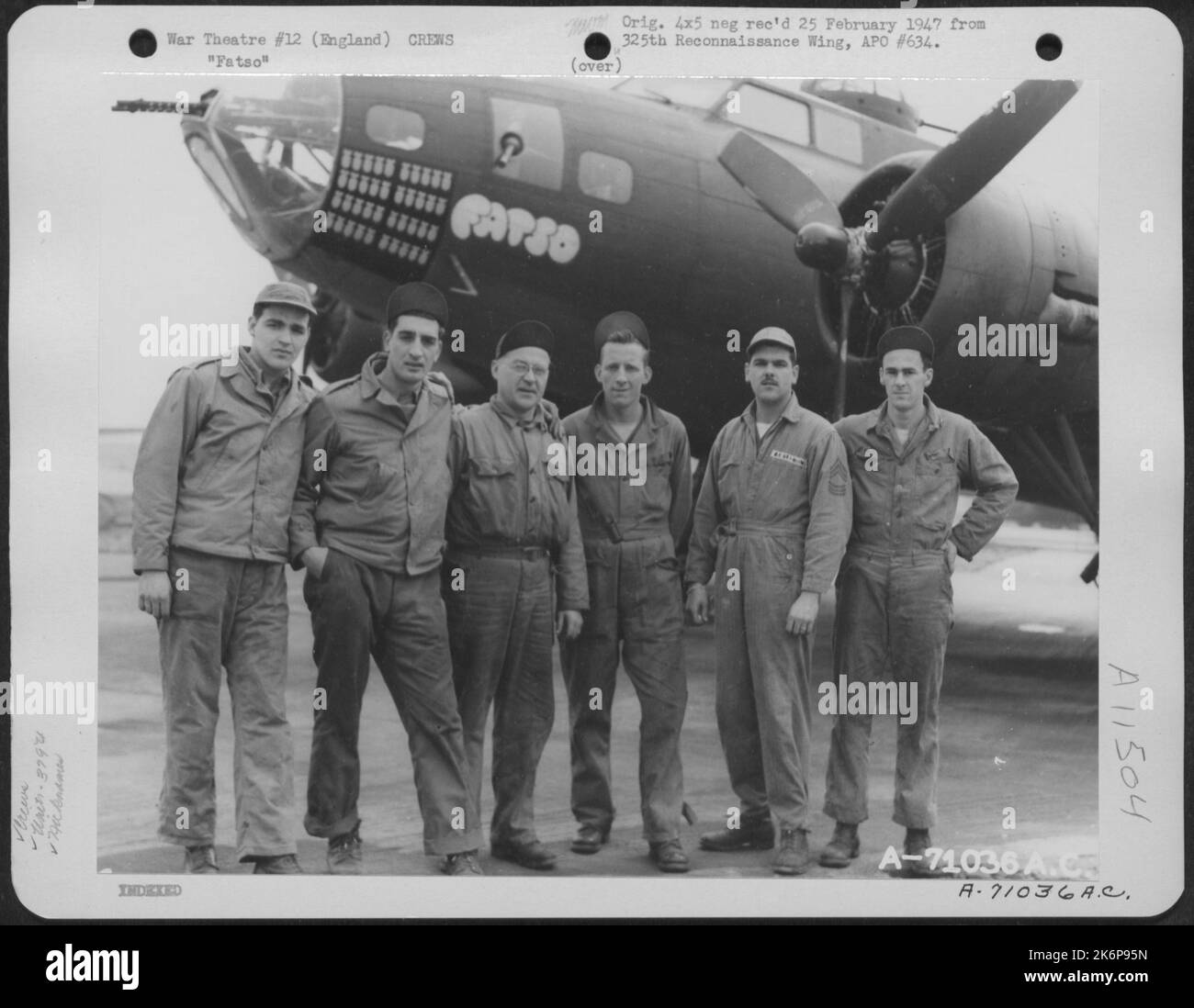 A Crew Of The 379Th Bomb Group Poses Beside A Boeing B-17 "Flying ...