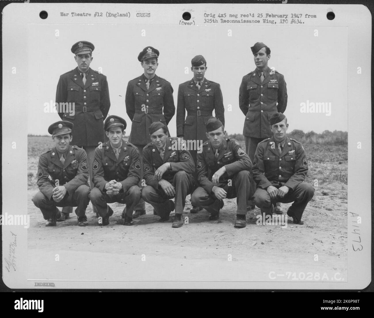 A Crew Of The 379Th Bomb Group Poses For The Photographer At An 8Th Air ...