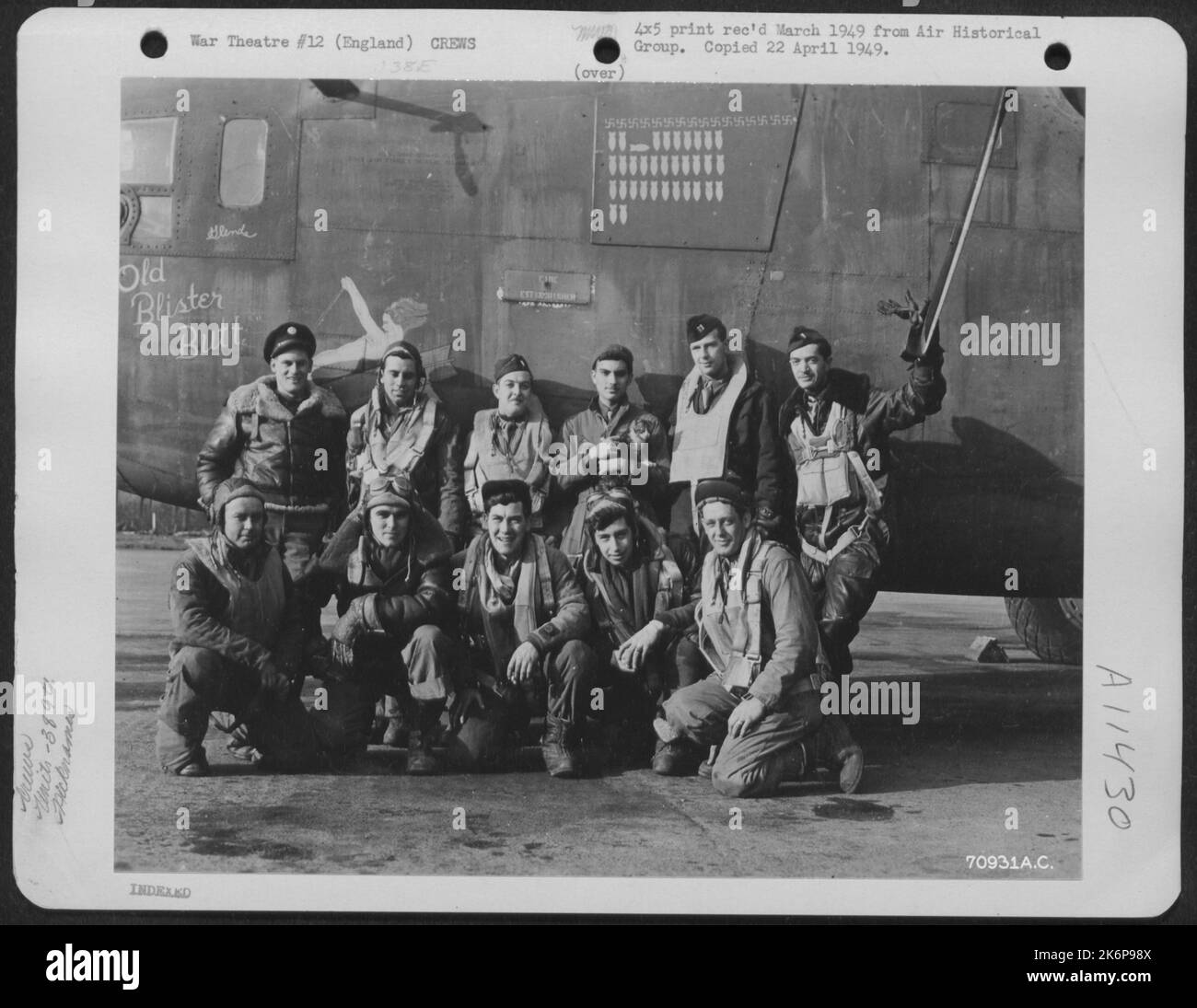 Combat Crew Of The 389Th Bomb Group Pose Beside Their Consolidated B-24 ...