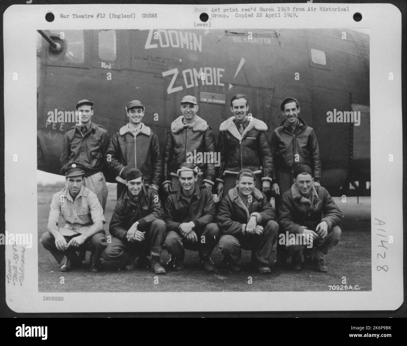 Combat Crew Of The 389Th Bomb Group Pose Beside Their Consolidated B-24 ...