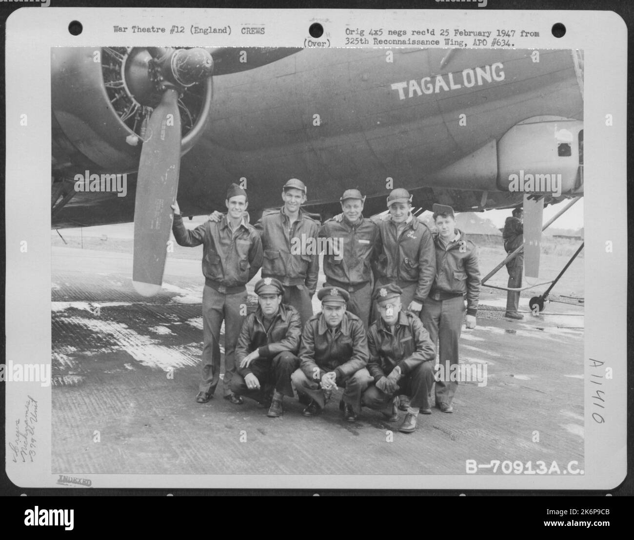 A Crew Of The 379Th Bomb Group Poses In Front Of A Boeing B-17 ...