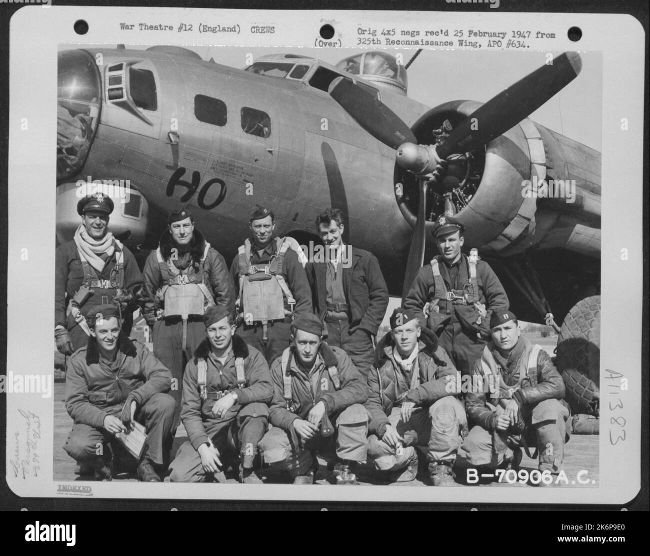 Major Martin And Crew Of The 379Th Bomb Group Pose In Front Of A Boeing ...