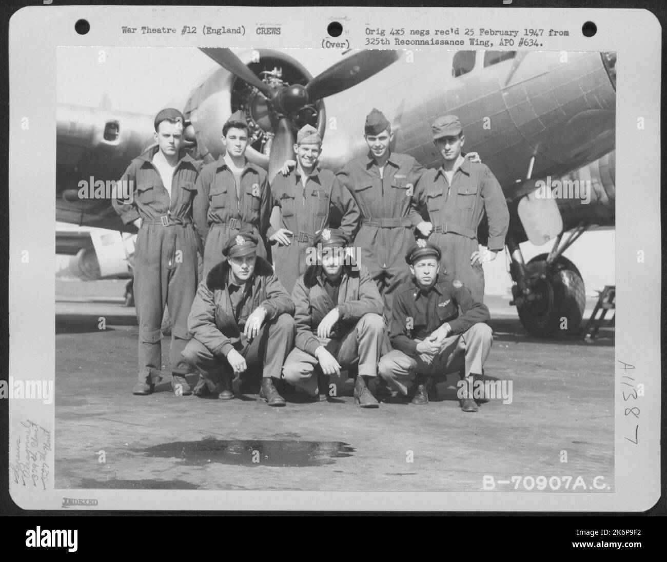 Lt. Heritage And Crew Of The 527Th Bomb Squadron, 379Th Bomb Group Pose ...