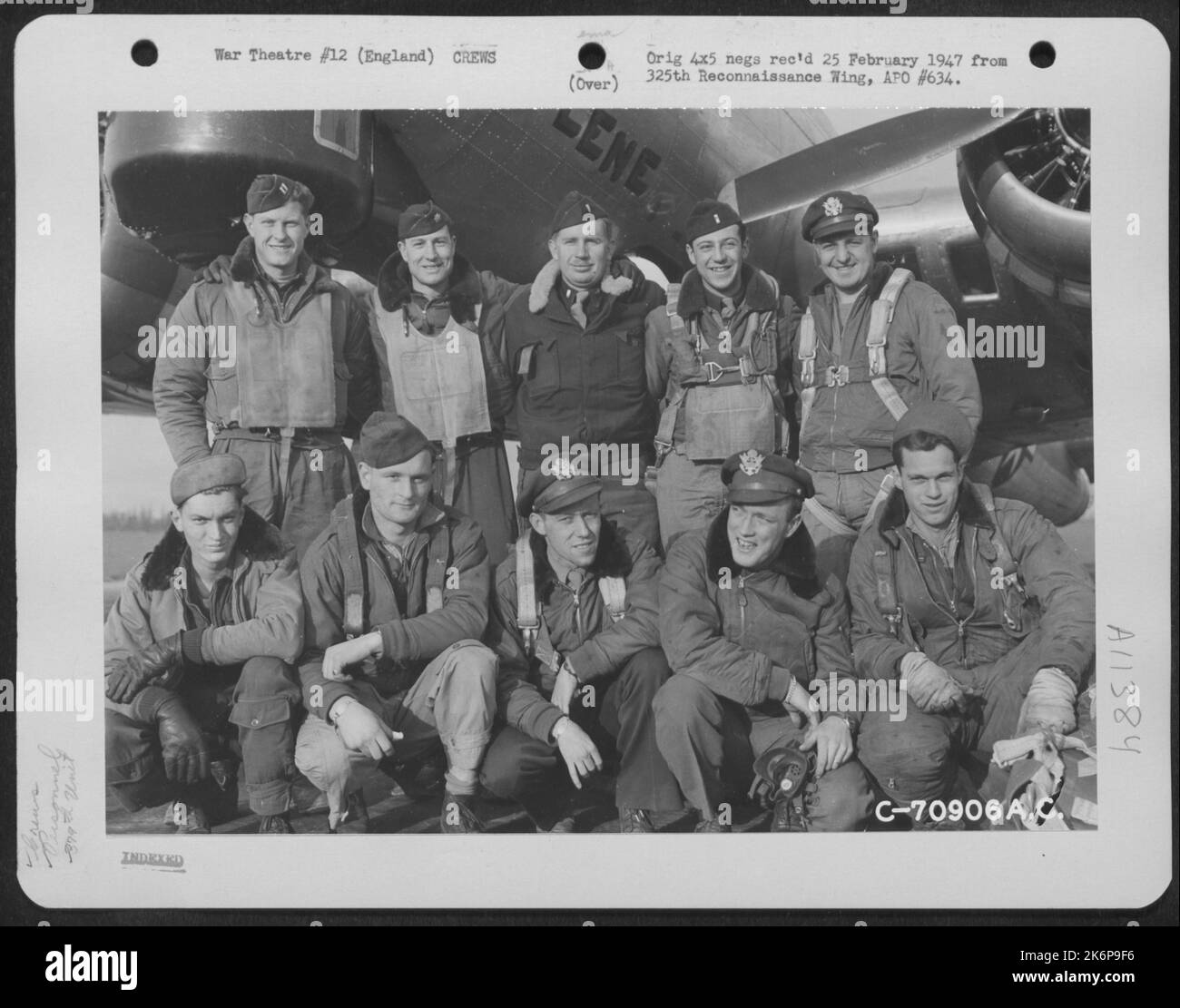 Capt. Copeland And Crew Of The 379Th Bomb Group Pose In Front Of A ...
