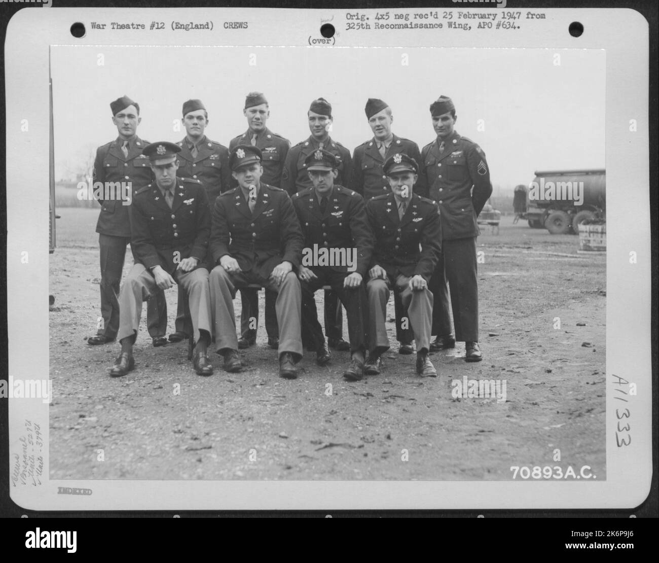 Lt. Sommers And Crew Of The 527Th Bomb Squadron, 379Th Bomb Group Pose ...