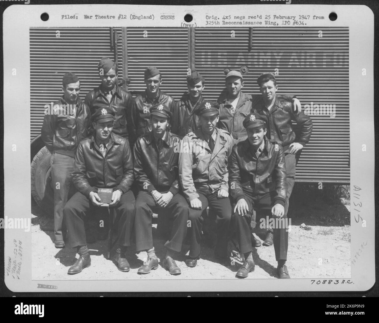 A Crew Of The 524Th Bomb Squadron, 379Th Bomb Group, Poses For The ...
