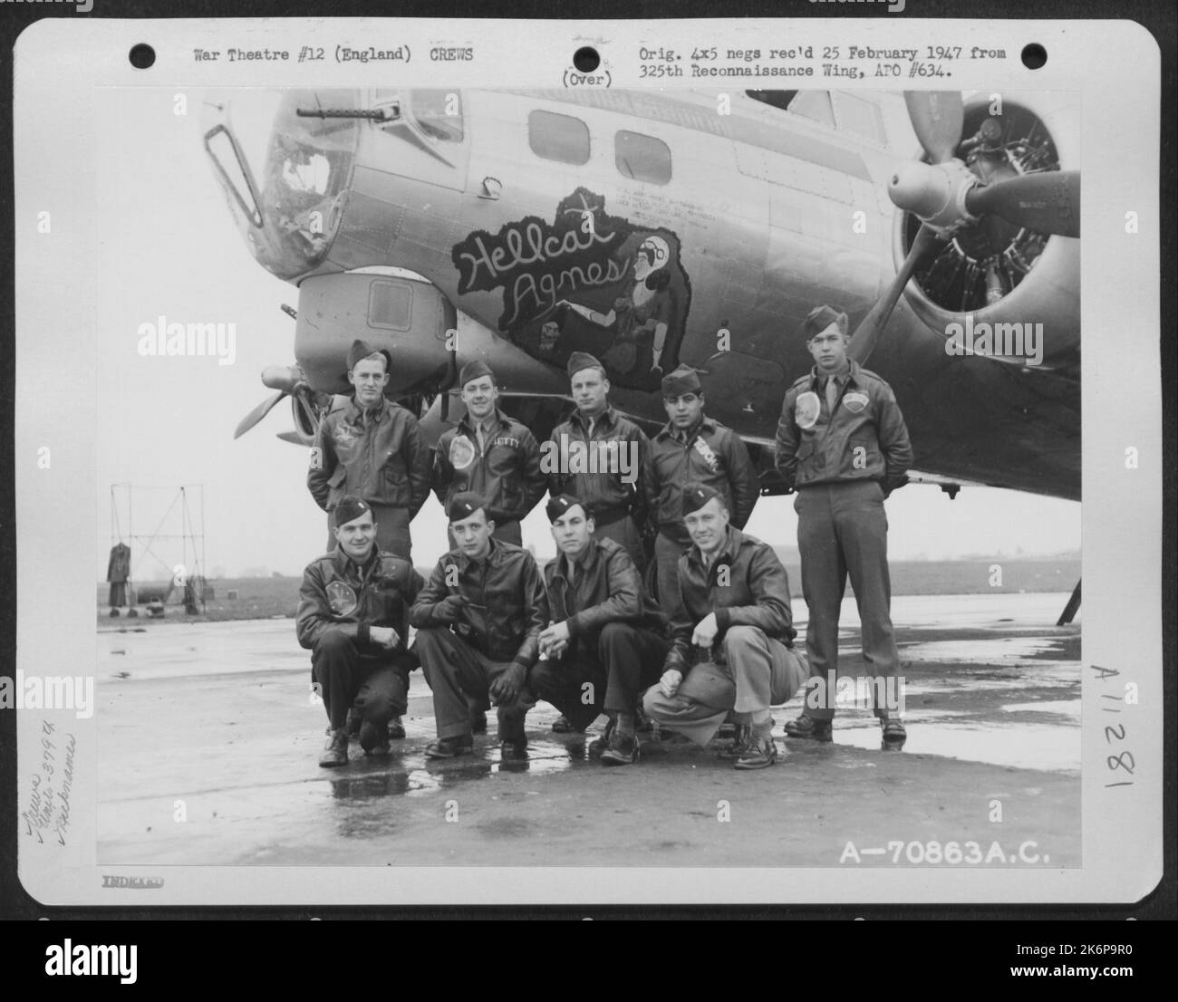 A Crew Of The 379Th Bomb Group, Poses Beside Its Plane - The Boeing B ...