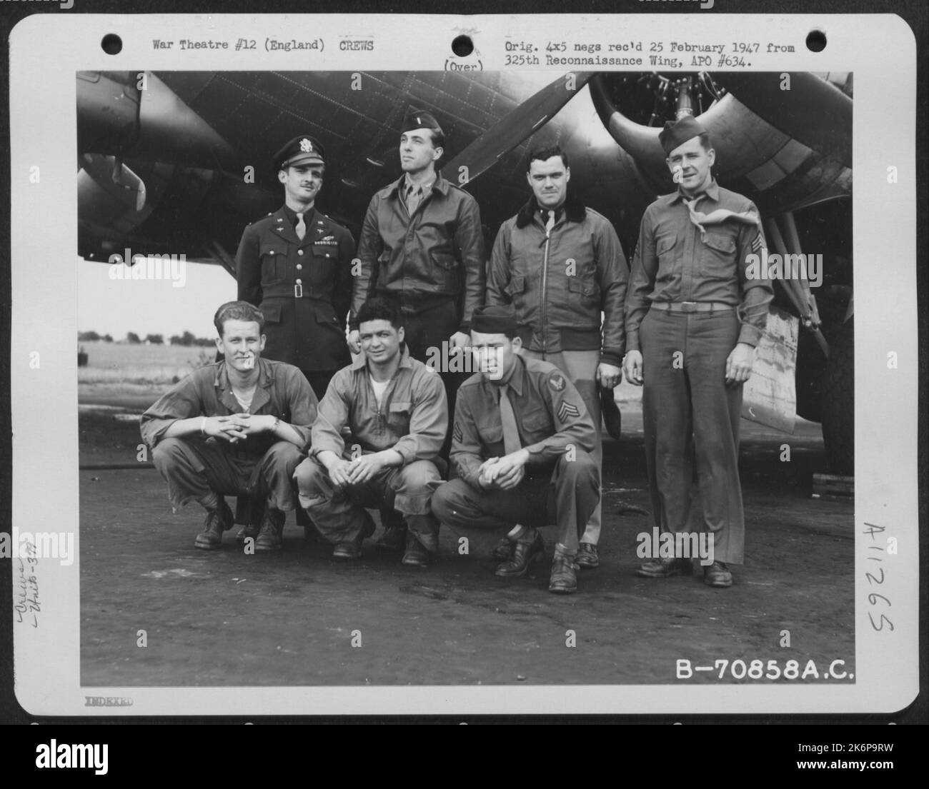 A Crew Of The 526Th Bomb Squadron, 379Th Bomb Group Poses Beside Their ...