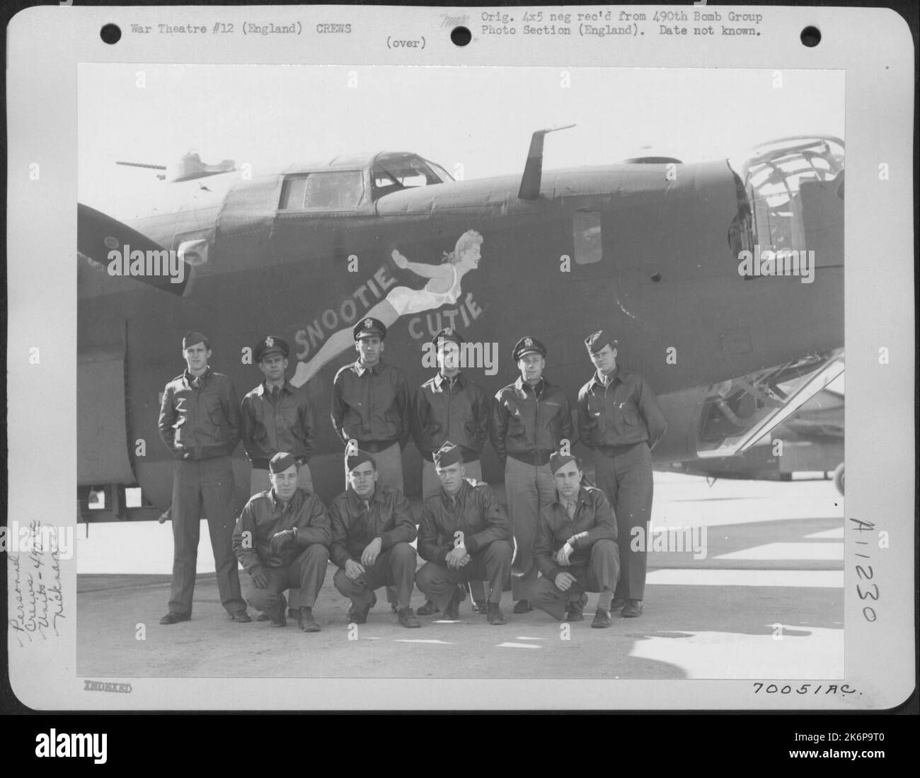 Lt. Holden And Crew Of The 490Th Bomb Group Pose Beside Their ...