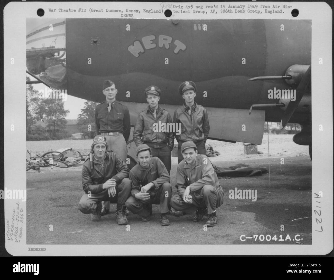 Crew Of A Martin B-26 "Mert" Of The 552Nd Bomb Squadron, 386Th Bomb ...