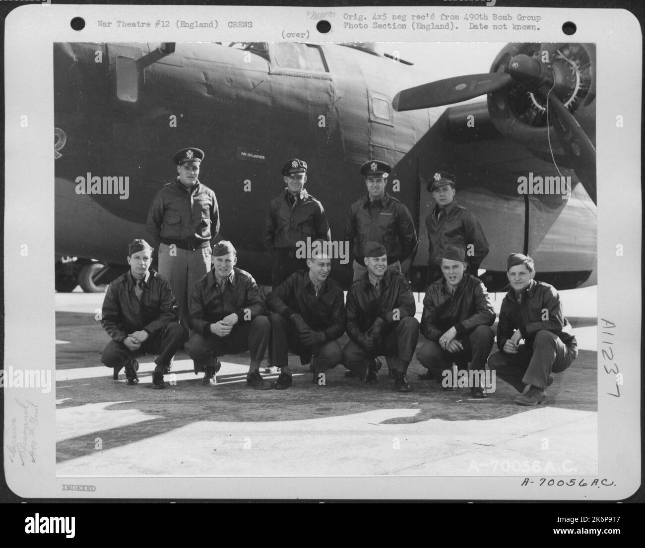 Lt. Pollock And Crew Of The 490Th Bomb Group Pose Beside Their ...