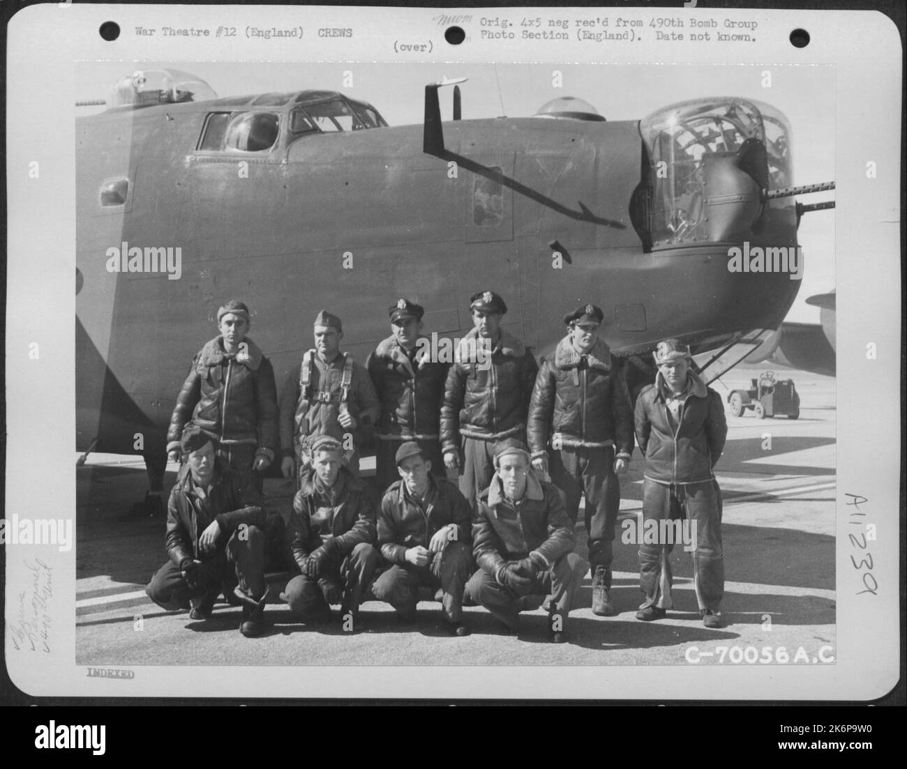 Lt. Mcnulty And Crew Of The 490Th Bomb Group Pose Beside Their ...