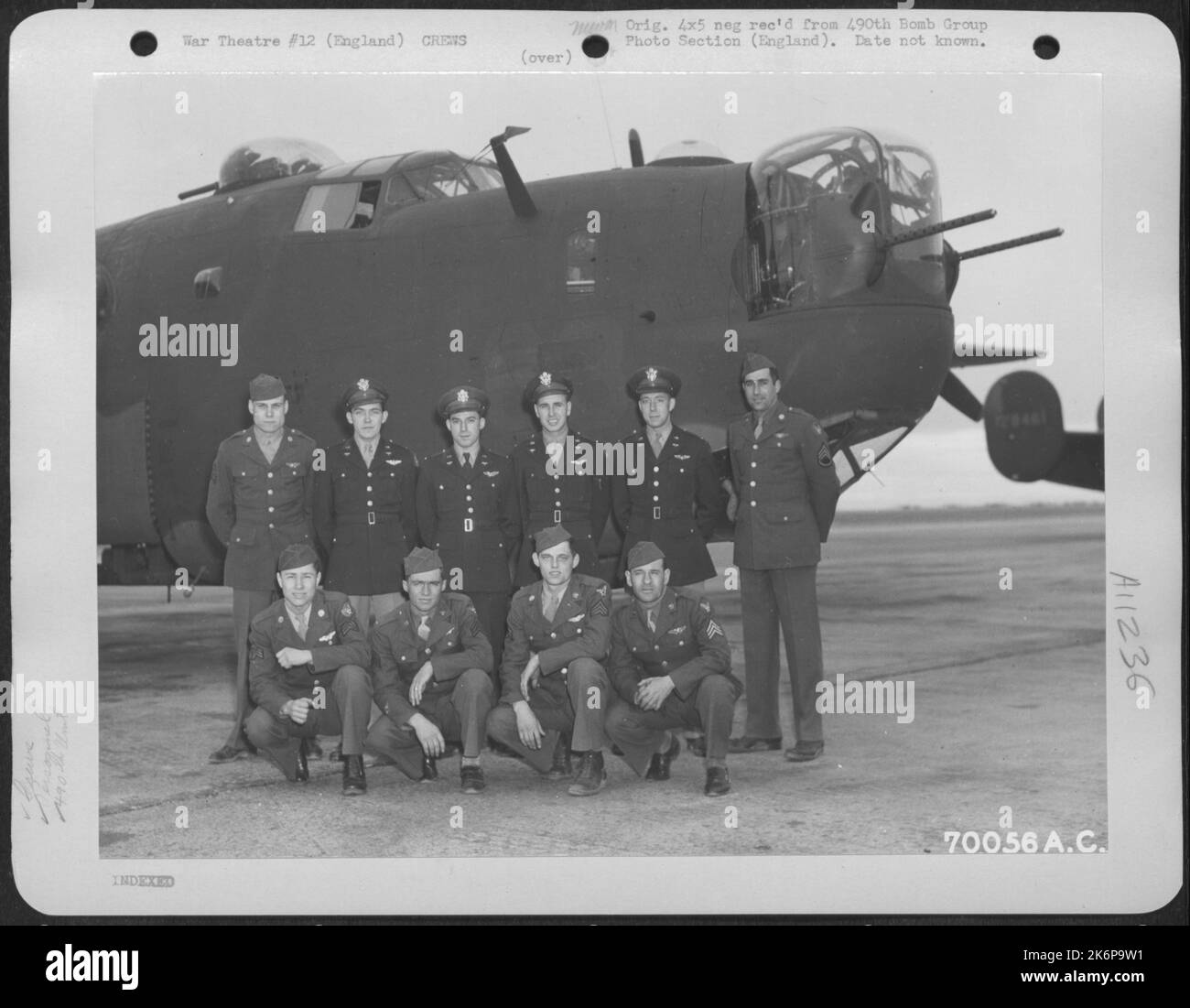 Lt. Mcneill And Crew Of The 490Th Bomb Group Pose Beside Their ...