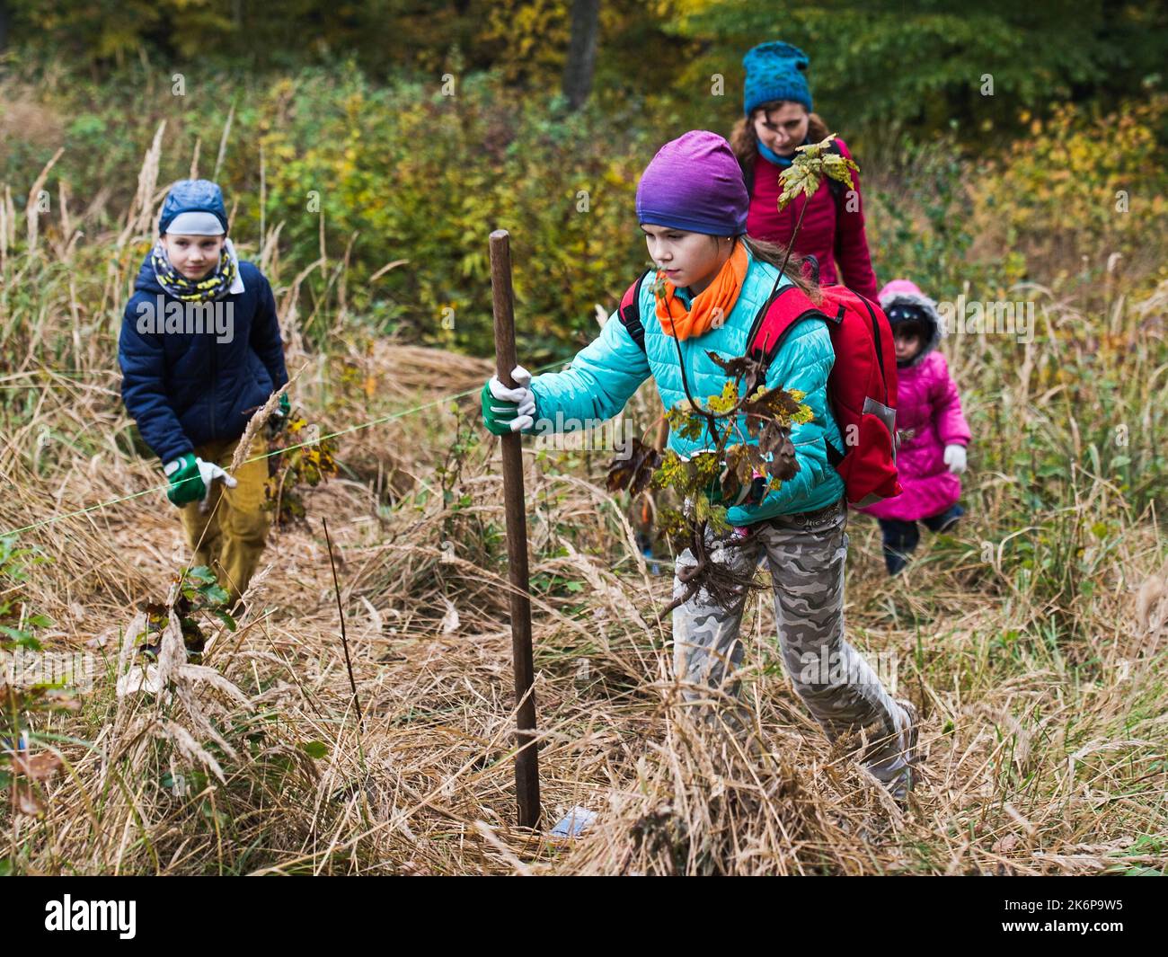Brno, Czech Republic. 15th Oct, 2022. Public forest restoration day ...