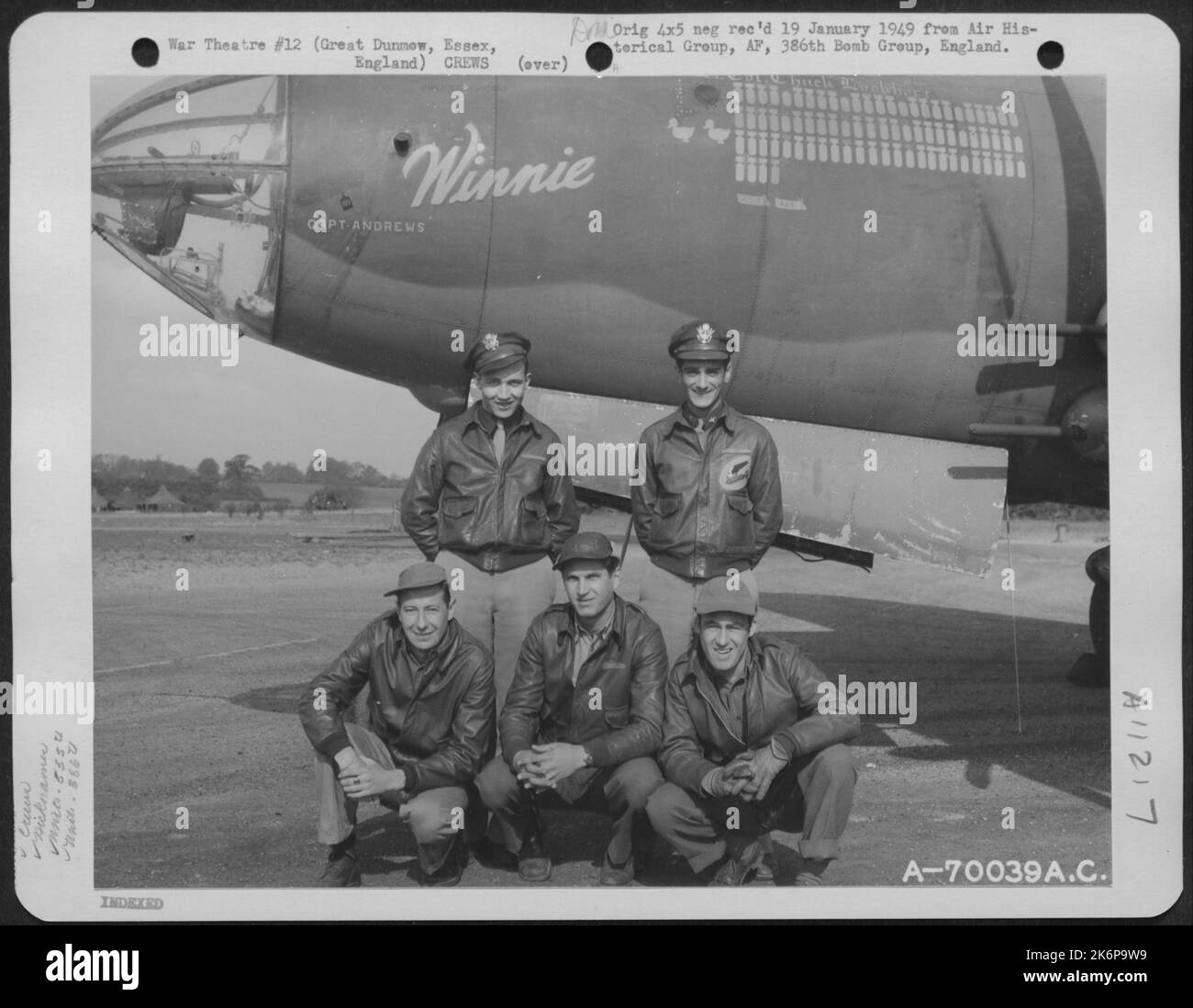 Crew Of A Martin B-26 'Winnie' Of The 555Th Bomb Squadron, 386Th Bomb ...
