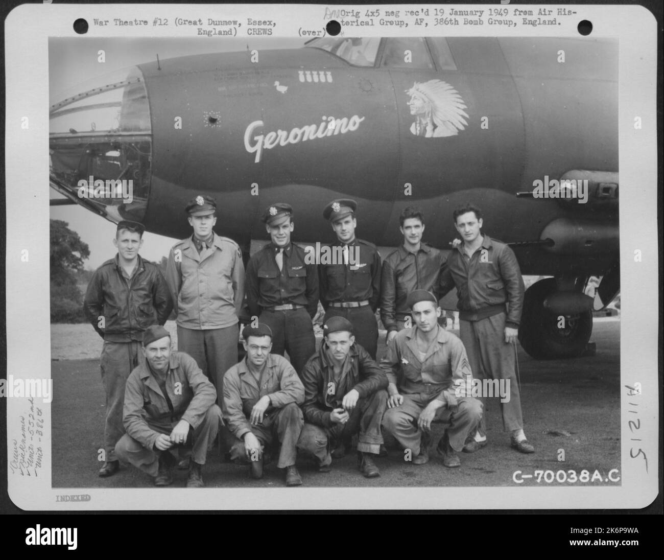 Ground And Combat Crews Of The Martin B-26 "Geronimo" Of The 552Nd Bomb ...