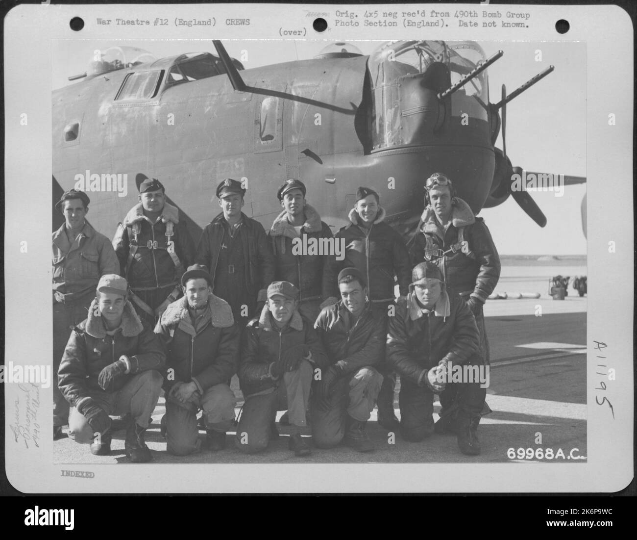 Lt. Brown And Crew Of The 490Th Bomb Group Pose Beside Their ...