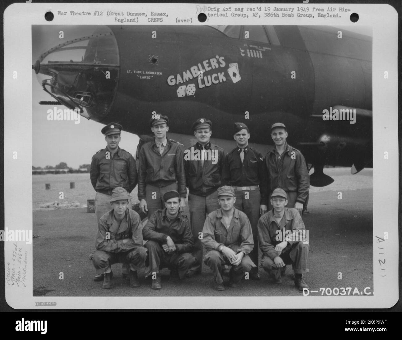 Ground And Combat Crews Of The Martin B-26 "Gambler's Luck" Of The ...