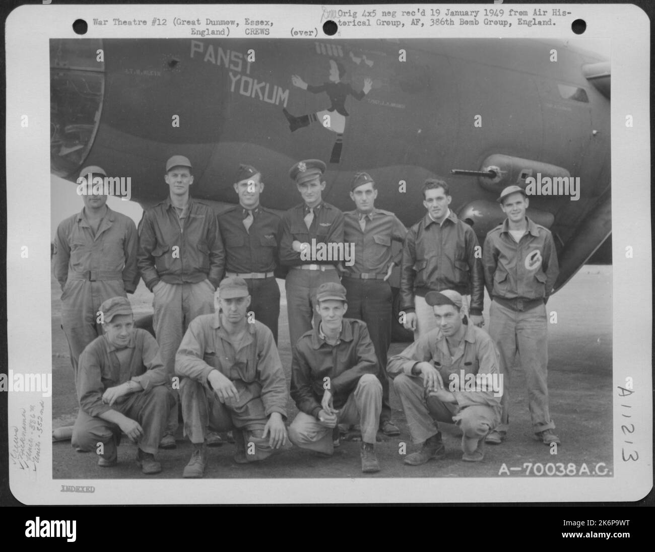 Ground And Combat Crews Of The Martin B-26 'Pansy Yokum' Of The 552Nd ...