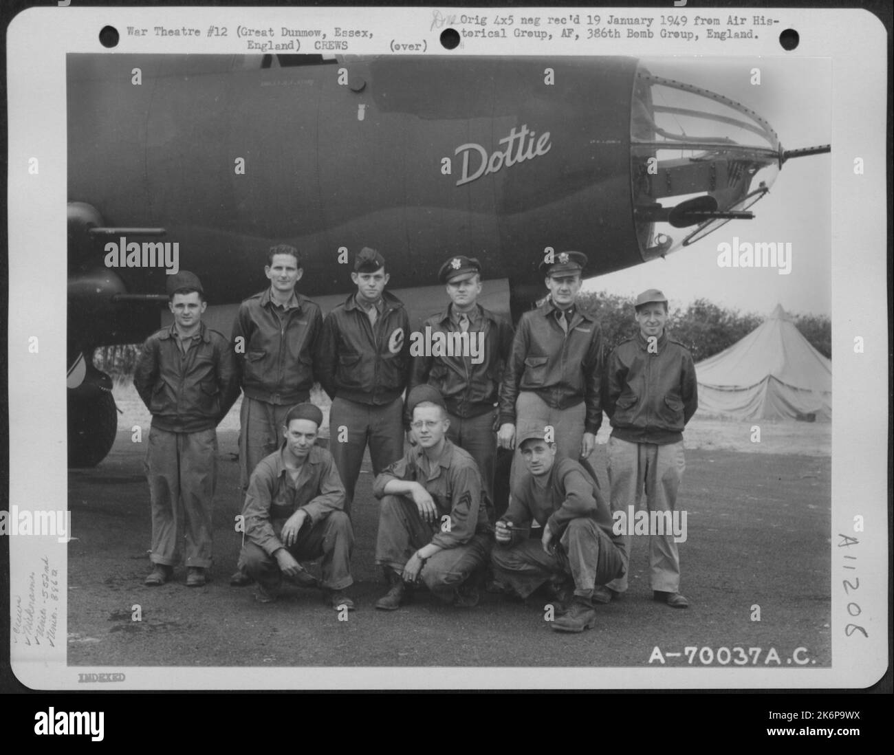 Ground And Combat Crews Of The Martin B-26 'Dottie' Of The 552Nd Bomb ...
