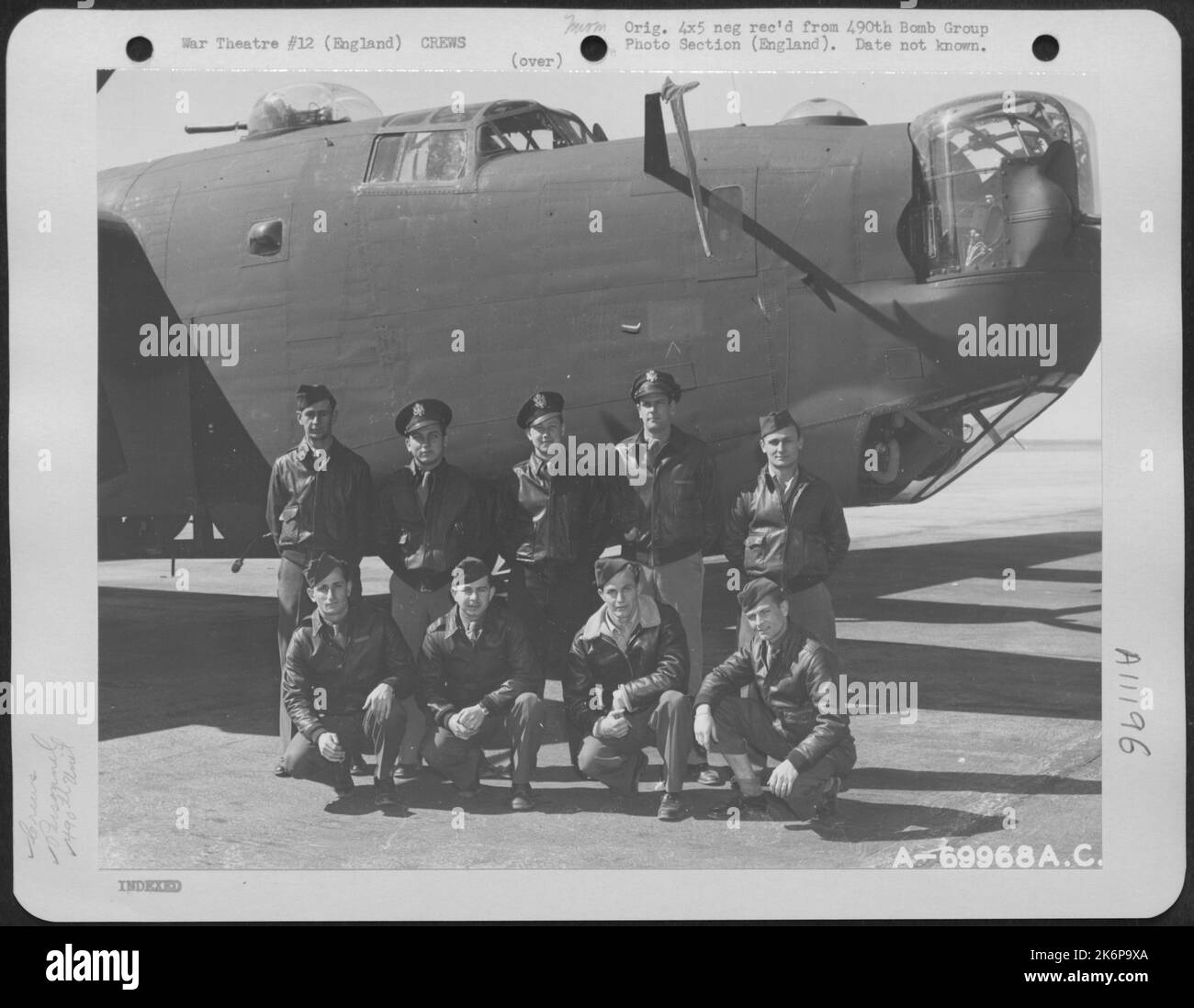 Lt. Crosby And Crew Of The 490Th Bomb Group Pose Beside Their ...