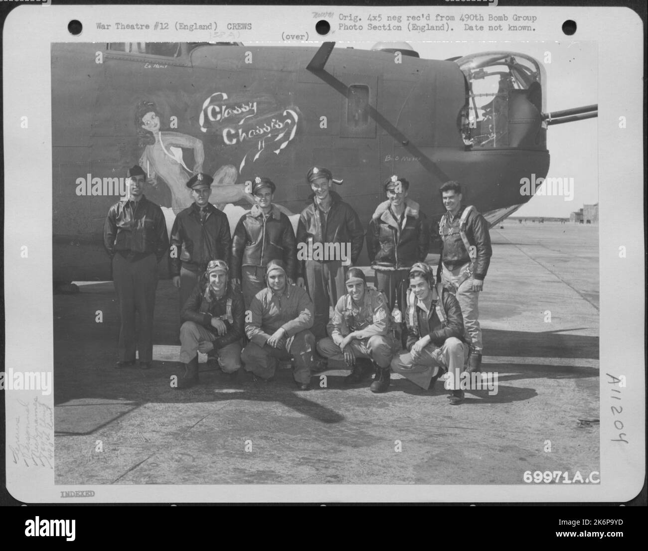 Lt. Borman And Crew Of The 849Th Bomb Squadron, 490Th Bomb Group Pose ...