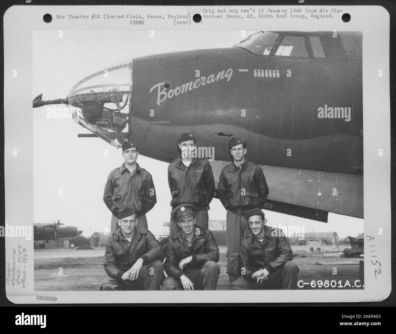 Crew Of The Martin B-26 "Boomerang" Of The 554Th Bomb Squadron, 386Th ...
