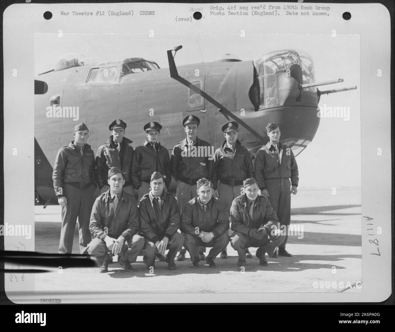 Lt. Keyes And Crew Of The 490Th Bomb Group Pose Beside Their ...