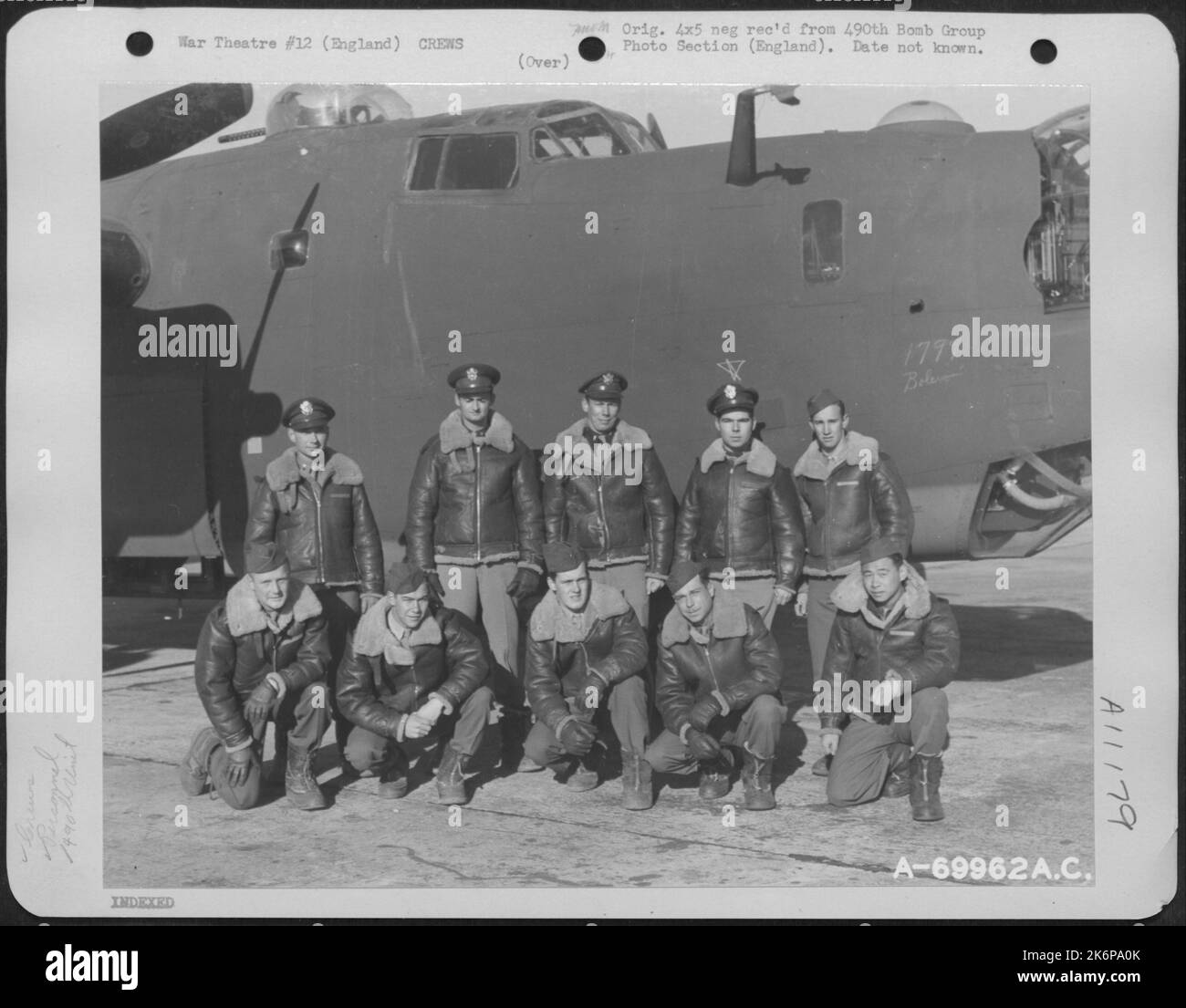 Lt. Brady And Crew Of The 490Th Bomb Group Pose Beside Their ...