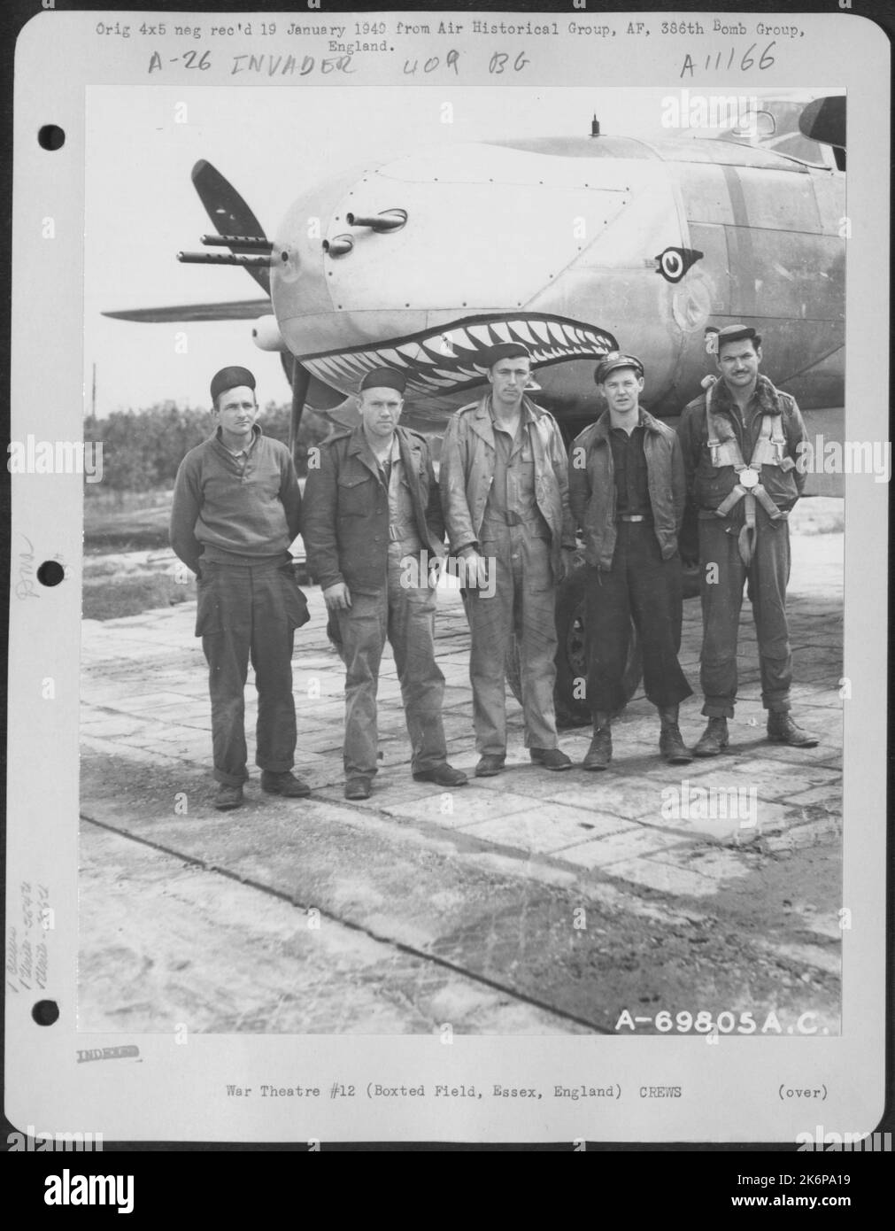 Crew Of The Martin B-26 Marauder Of The 554Th Bomb Squadron, 386Th Bomb ...