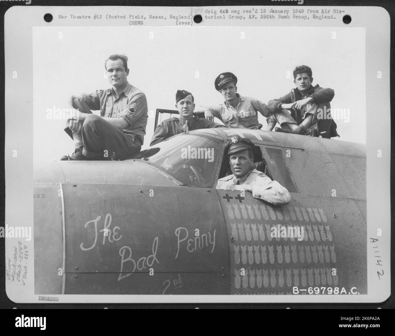 Crew Of The Martin B-26 "The Bad Penny 2Nd" Of The 554Th Bomb Squadron ...