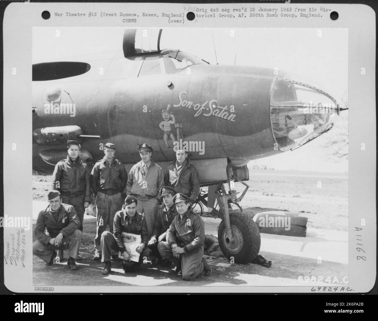 Colonel Kelly And Crew Of The Martin B-26 'Son-Of-Satan' Pose By The ...