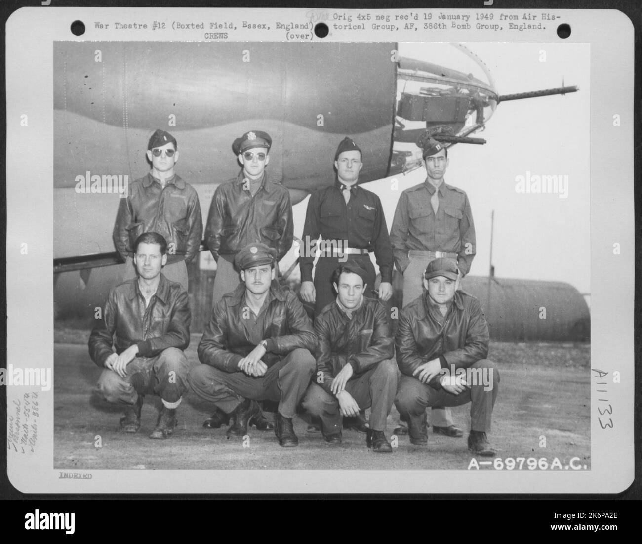Major White And Crew Of A Martin B-26 Marauder Of The 554Th Bomb ...