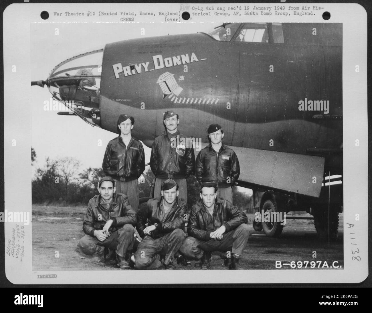 Crew Of The Martin B-26 "Privy Donna" Of The 554Th Bomb Squadron, 386Th ...