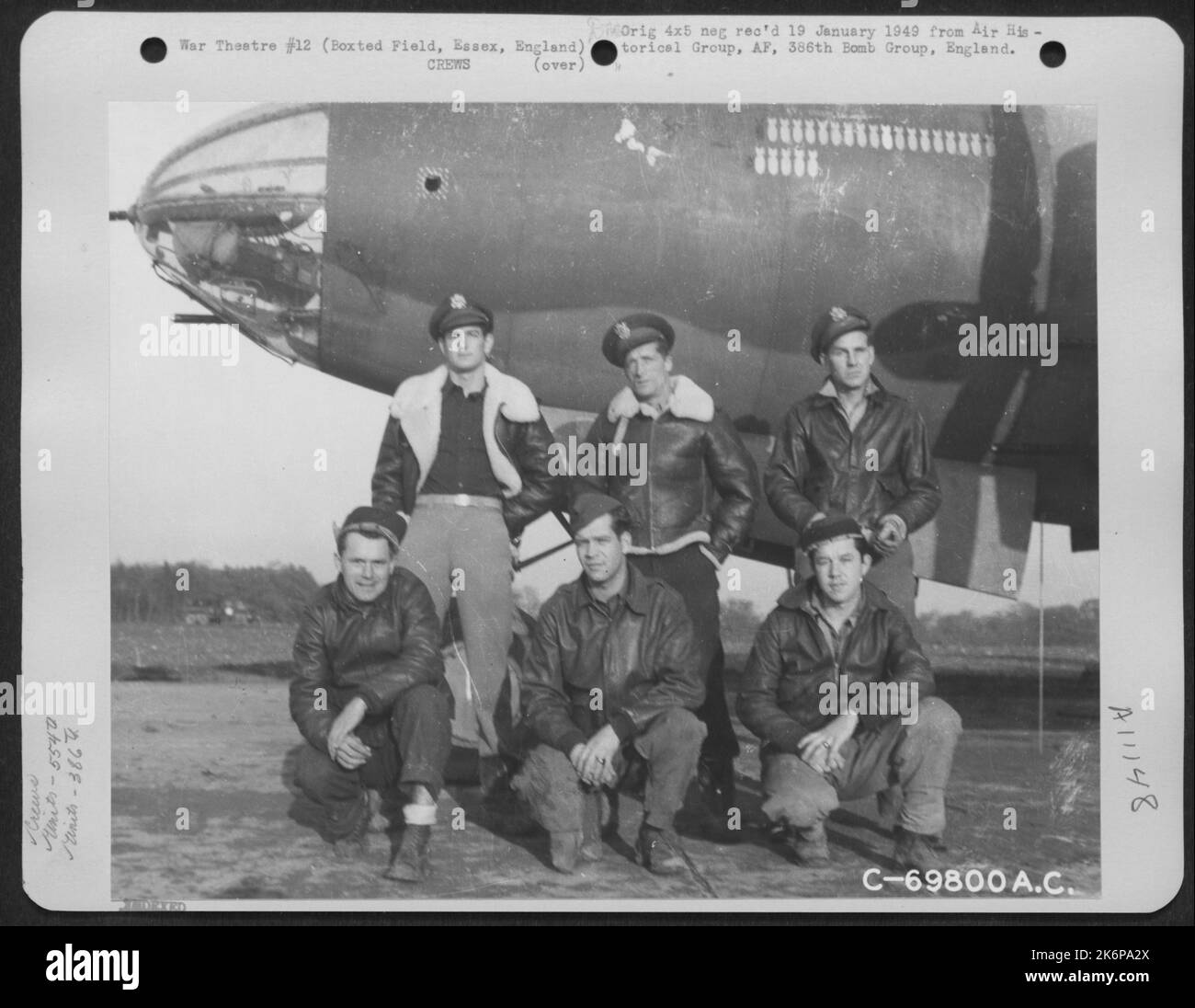 Crew Of The Martin B-26 Of The 554Th Bomb Squadron, 386Th Bomb Group ...