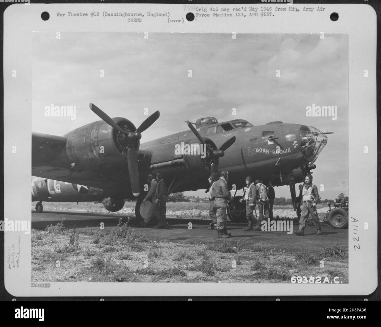 The Crew Of The Boeing B-17 "Flying Fortress" "Bomb Boogie" Prepares To ...