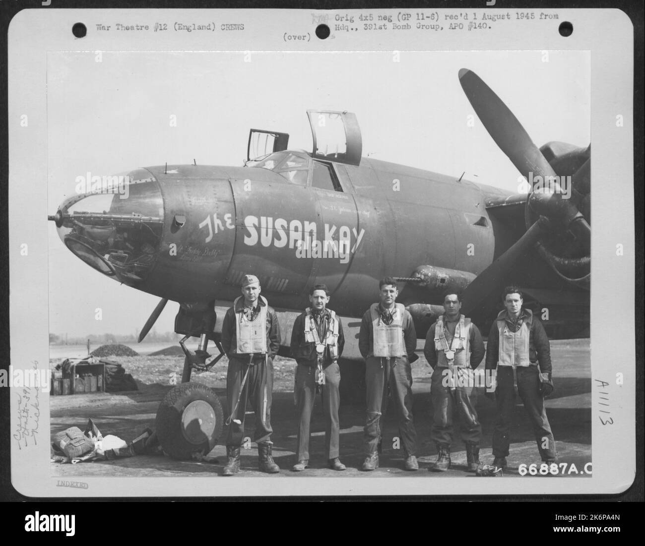 Crew Of The 391St Bomb Group Pose In Front Of The Martin B-26 Marauder ...