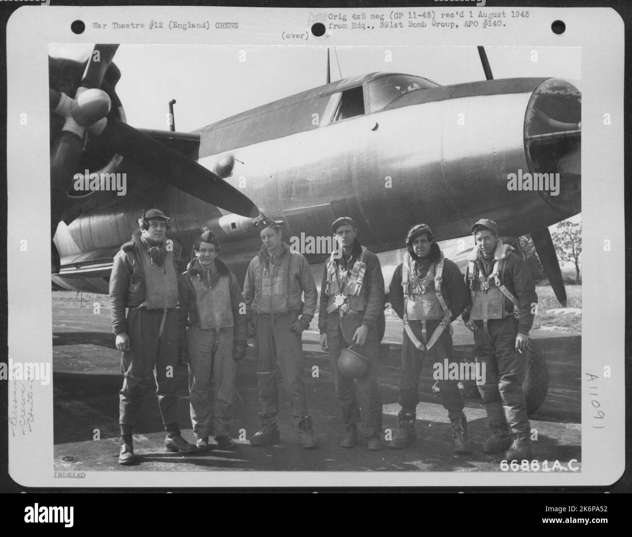 Capt. Doolittle And Crew Of The 573Rd Bomb Squadron, Pose Beside A ...