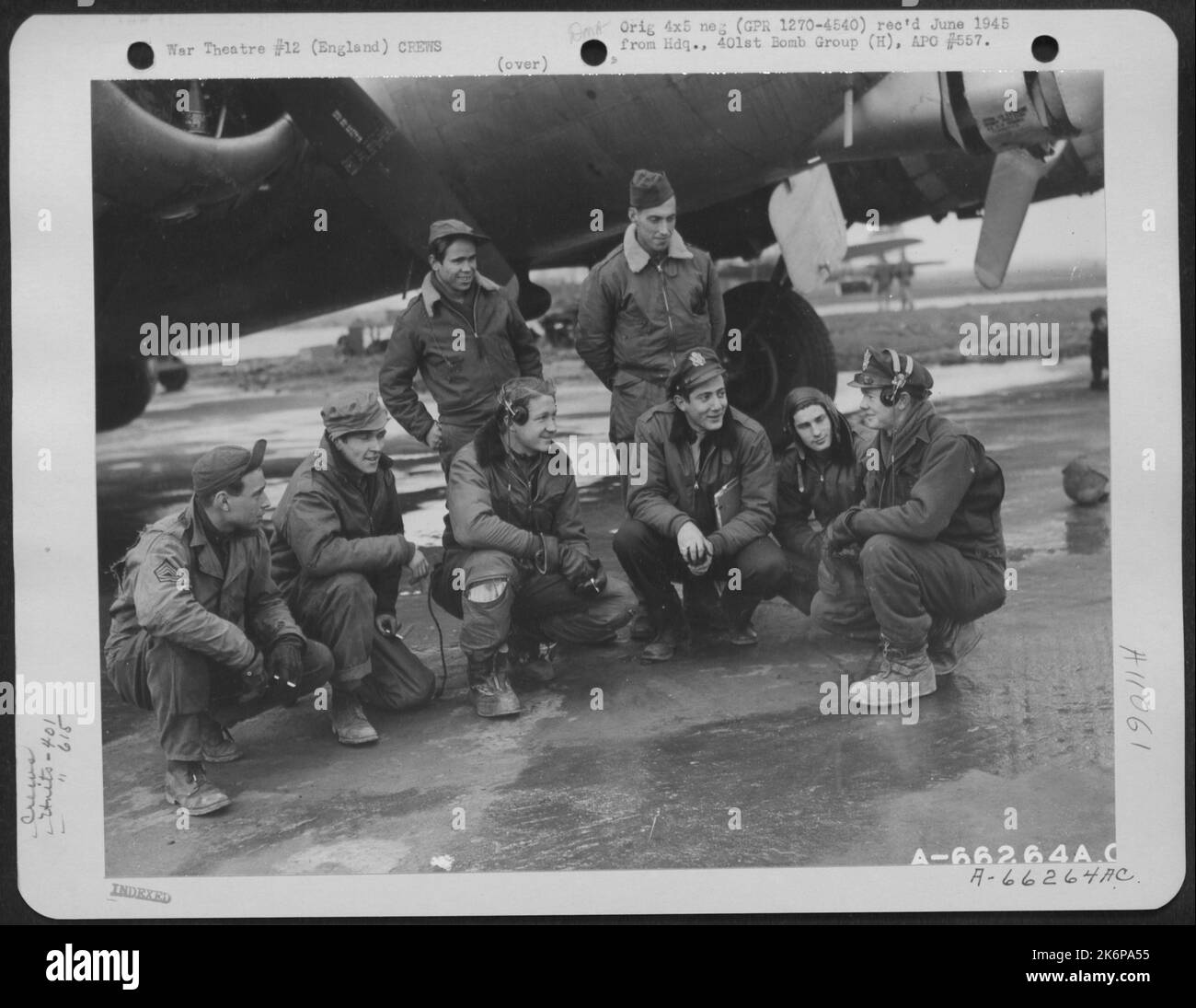 Crew 15 Of The 615Th Bomb Squadron, 401St Bomb Group In Front Of A ...