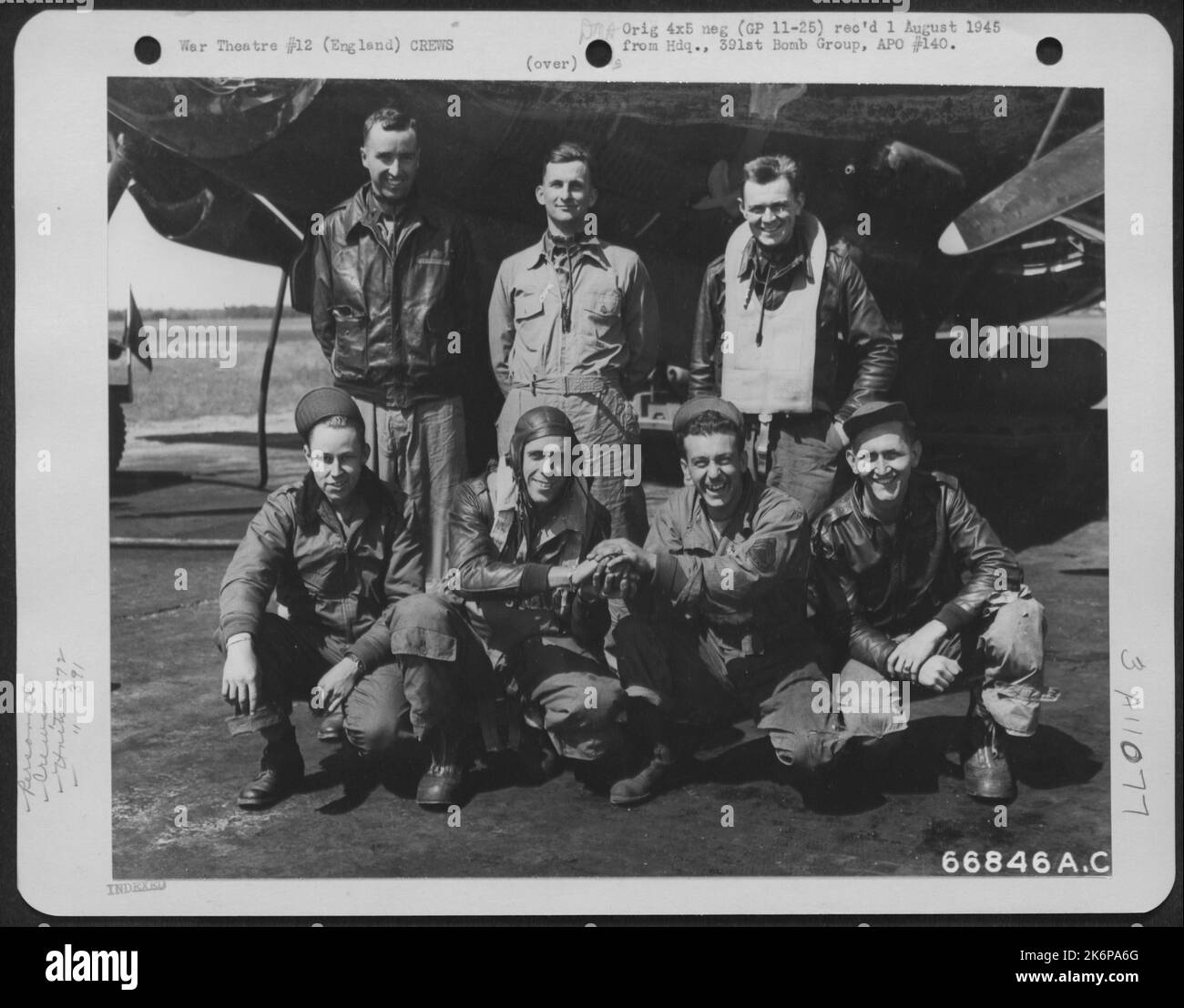 Lt. Chatteler And Crew Of The 575Th Bomb Squadron, Beside Martin B-26 ...