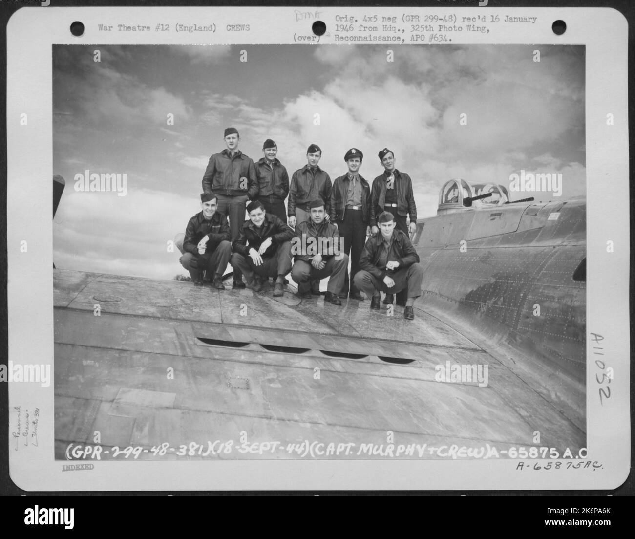 Capt. Murphy And Crew Of The 381St Bomb Group On The Wing Of A Boeing B ...