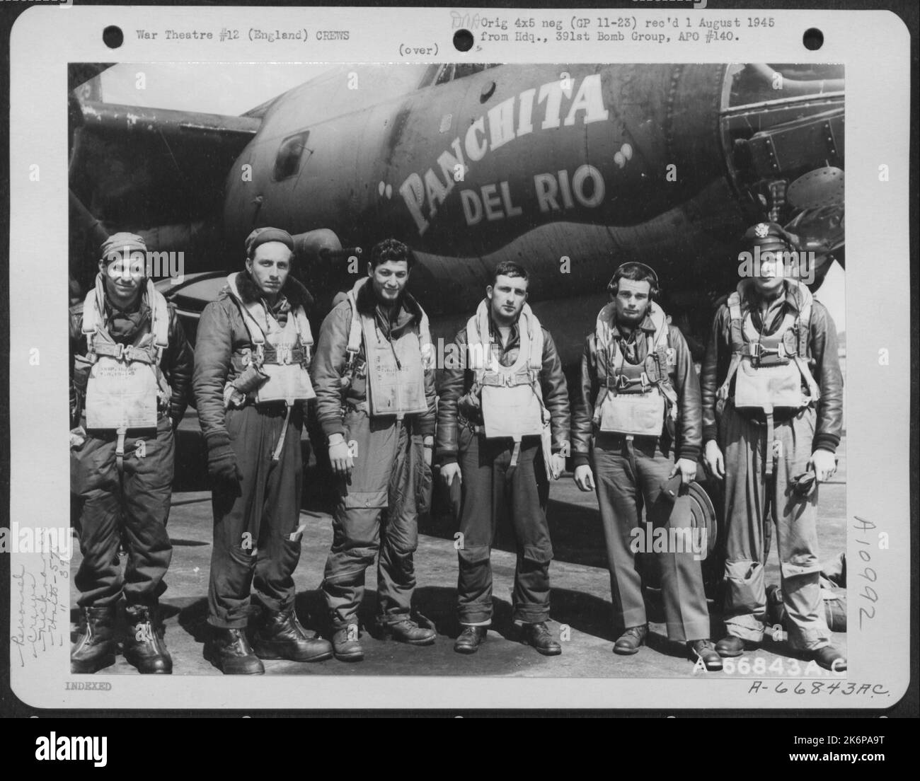 Lt. Willis And Crew Of The 575Th Bomb Sqdn. Pose Beside The Martin B-26 ...