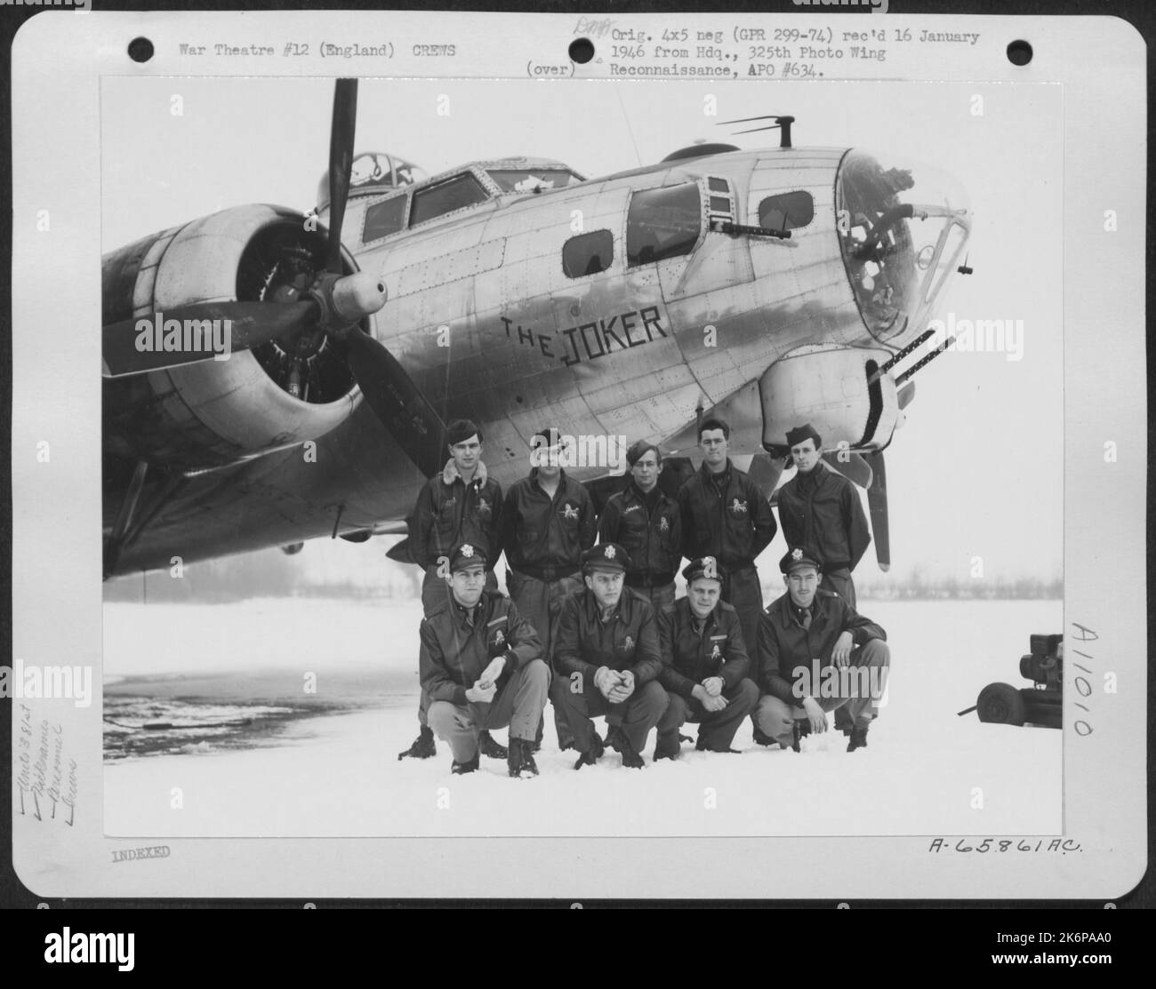 Lt. Armstrong And Crew Of The 381St Bomb Group In Front Of The Boeing B ...