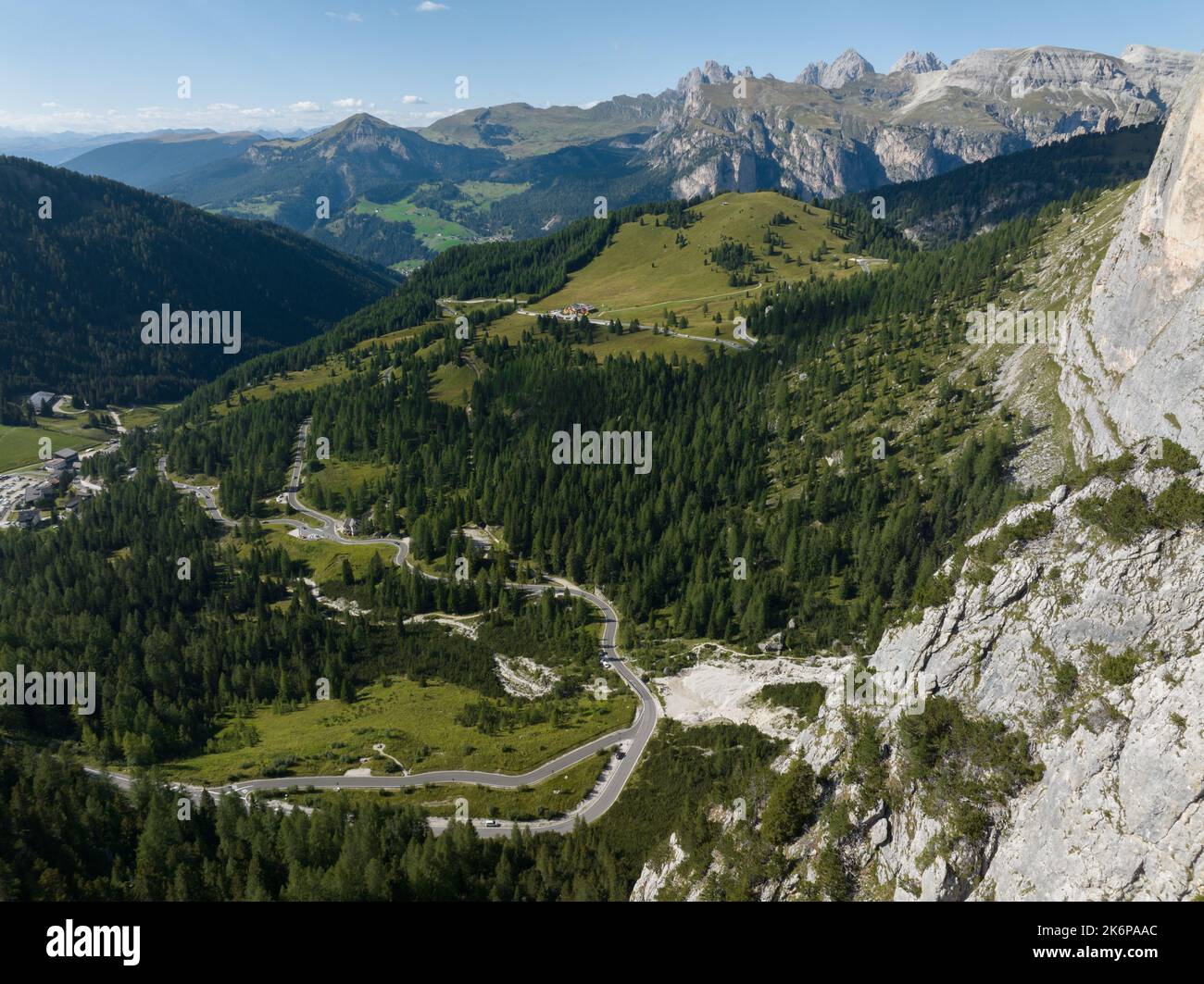 Car driving in a hairpin bend hi-res stock photography and images - Alamy