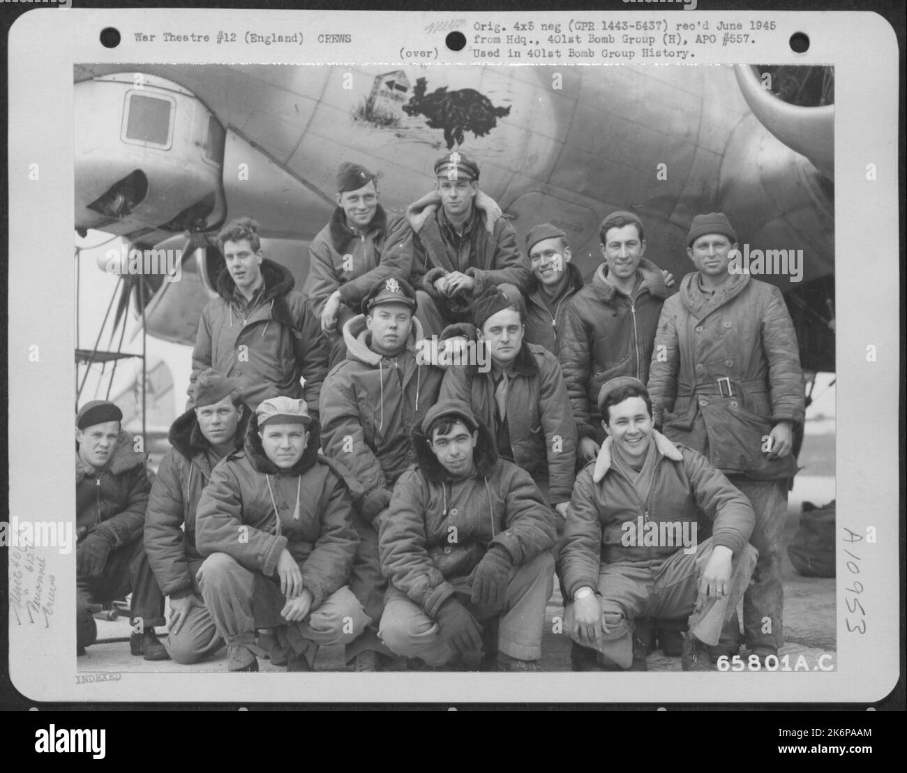 Lt. Long And Crew Of The 612Th Bomb Squadron, 401St Bomb Group, Beside ...