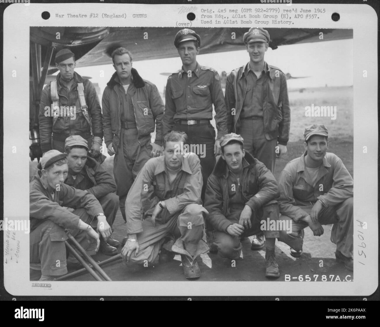 Crew 11 Of The 612Th Bomb Squadron, 401St Bomb Group, Beside A Boeing B ...
