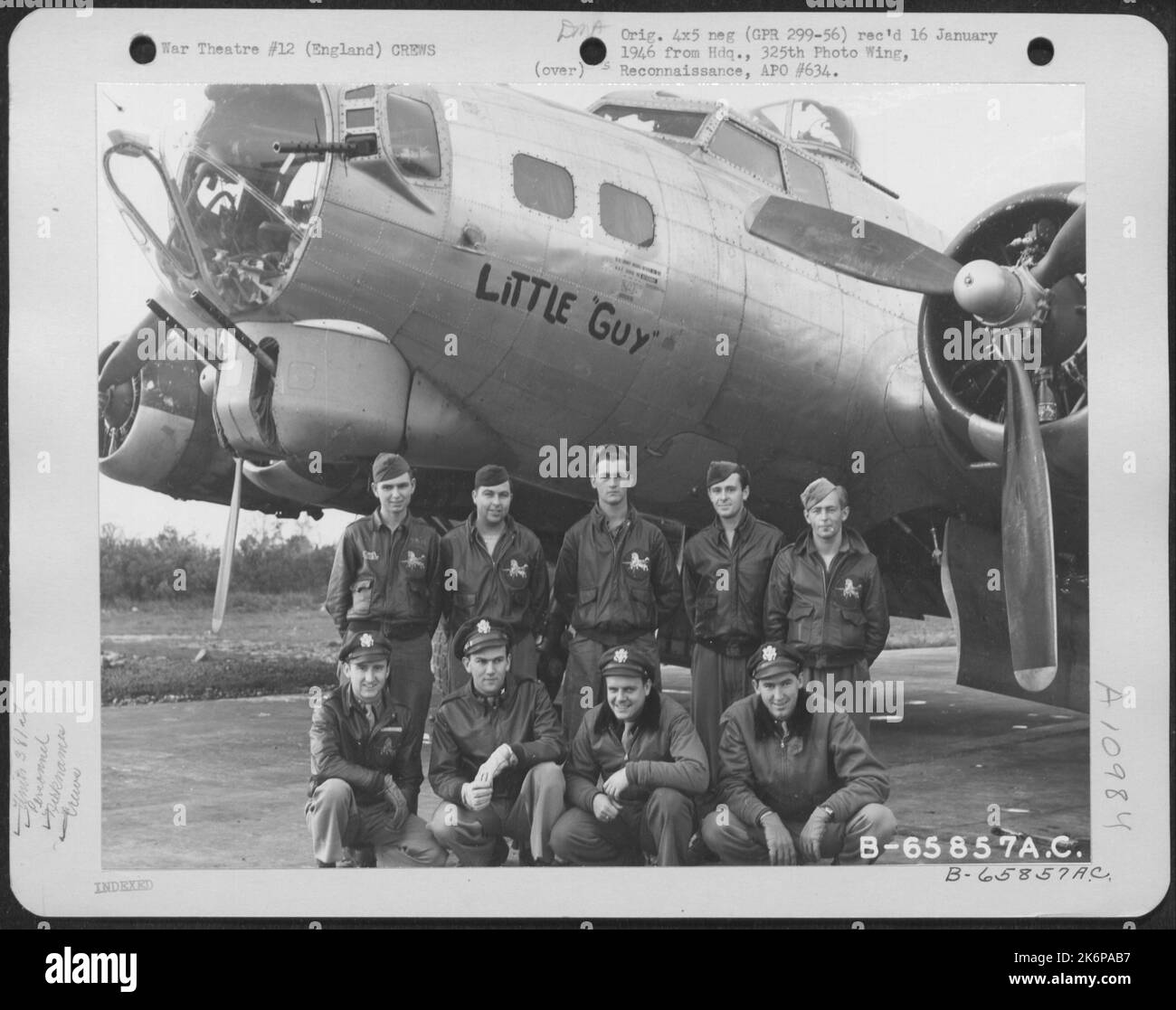 Lt. H.L. Reed And Crew Of The 381St Bomb Group In Front Of A Boeing B ...
