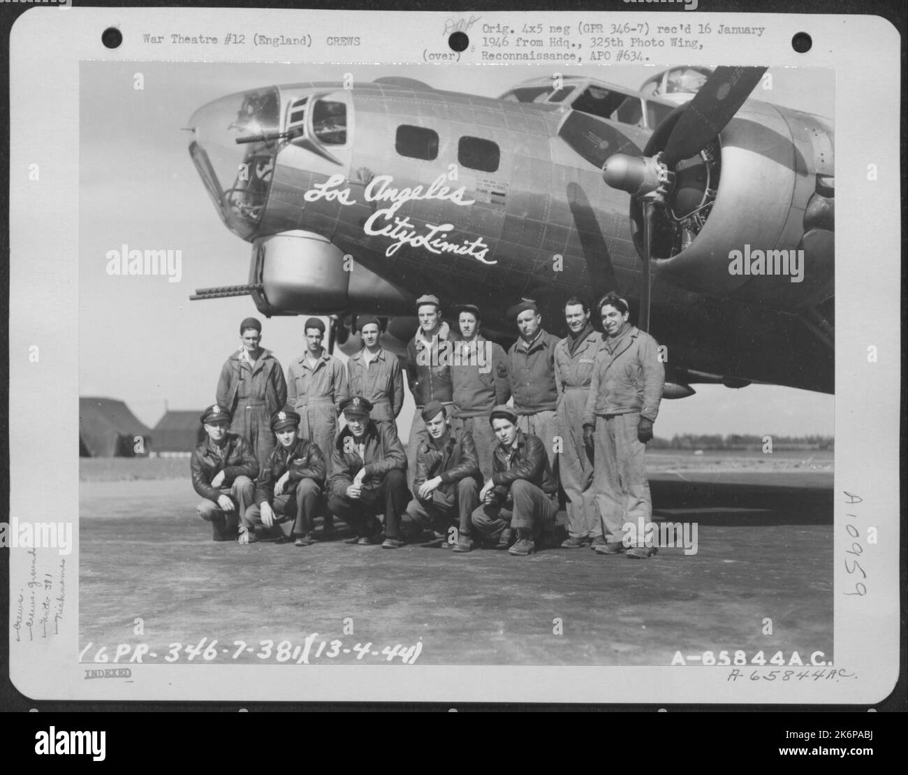 Lt. Martyniak And Crew Of The 381St Bomb Group At 8Th Air Force Station ...