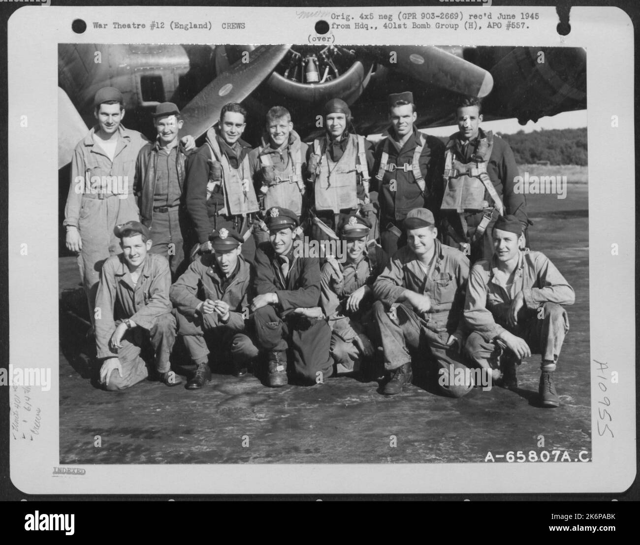 Crew 17 Of The 614Th Bomb Squadron, 401St Bomb Group In Front Of A ...