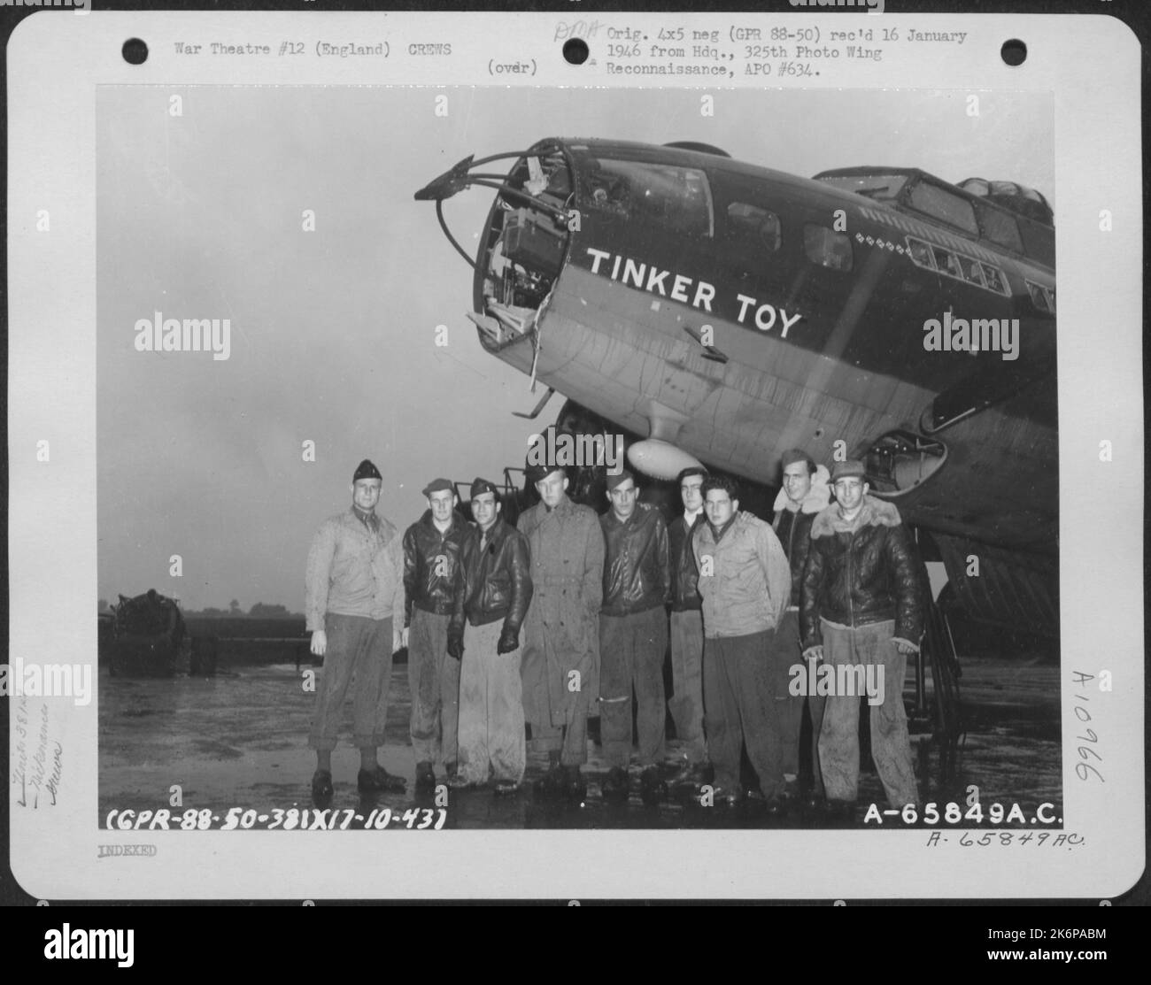 Crew Of The 381St Bomb Group In Front Of A Boeing B-17 "Flying Fortress ...